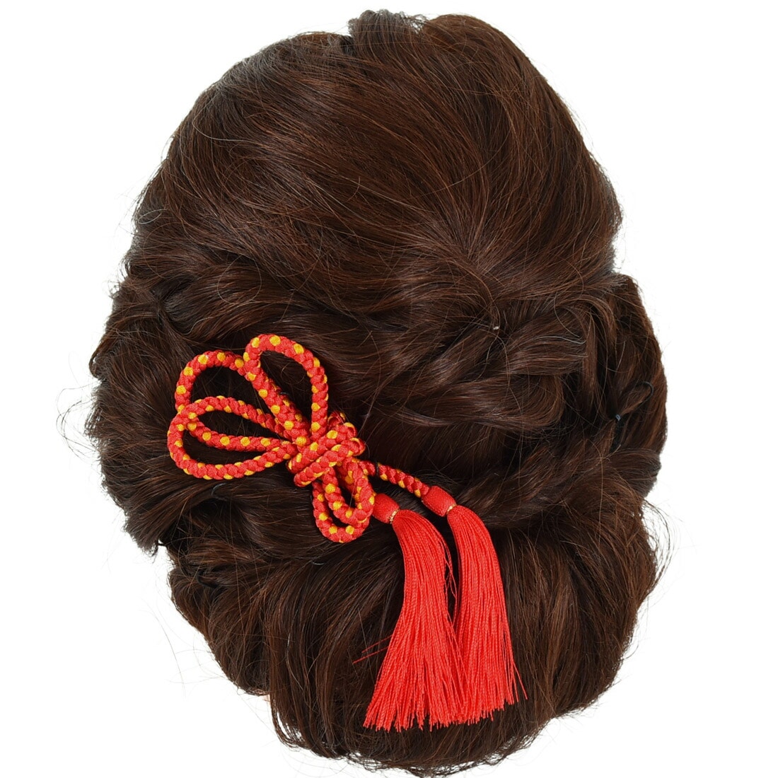 和装 髪飾り 成人式 振袖 日本製 組紐 二色 房付き 81cm 全6色 飾り紐 玉ねぎヘア アレンジ ポニーテール 礼装 おしゃれ 通年用 ...