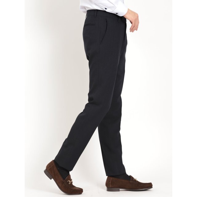 トラベスト/TRABEST スリムフィット ノータックスラックス ヘリンボンターコイズ【TAKA-Q】(73CM 71ターコイズ): トップ ...