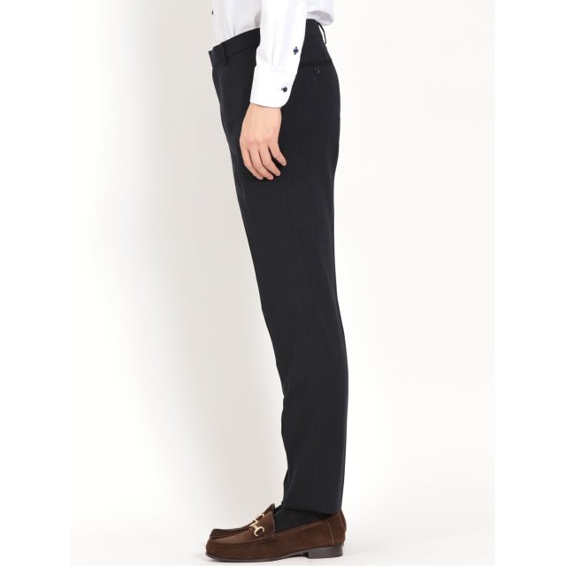 トラベスト/TRABEST スリムフィット ノータックスラックス ヘリンボンターコイズ【TAKA-Q】(73CM 71ターコイズ): トップ ...