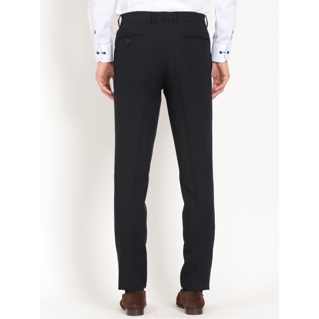 トラベスト/TRABEST スリムフィット ノータックスラックス ヘリンボンターコイズ【TAKA-Q】(73CM 71ターコイズ): トップ ...