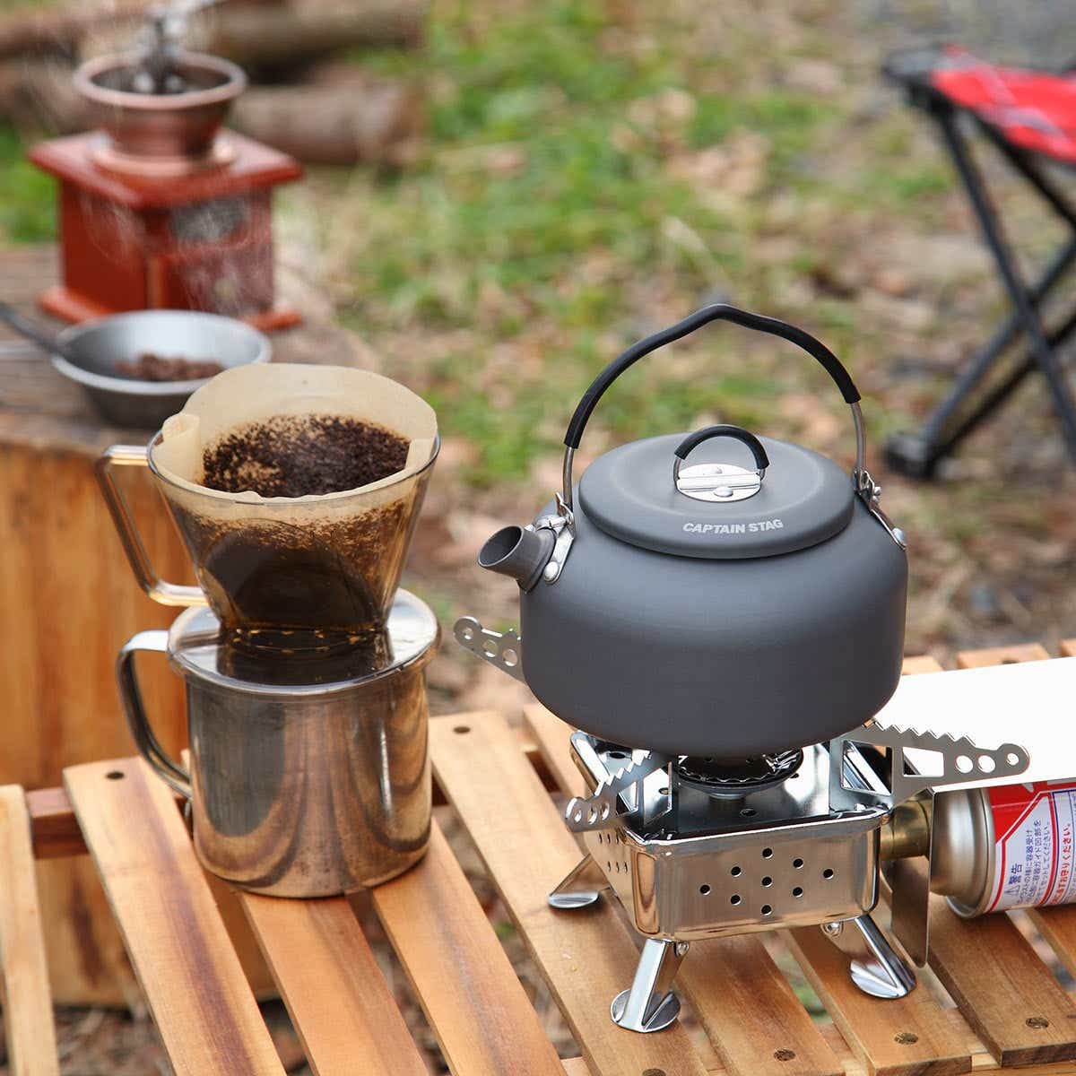 キャプテンスタッグ アルミ キャンピングケットル 1.9L キャンプ バーベキュー用 やかん ケトル CAPTAIN STAG UH-4208